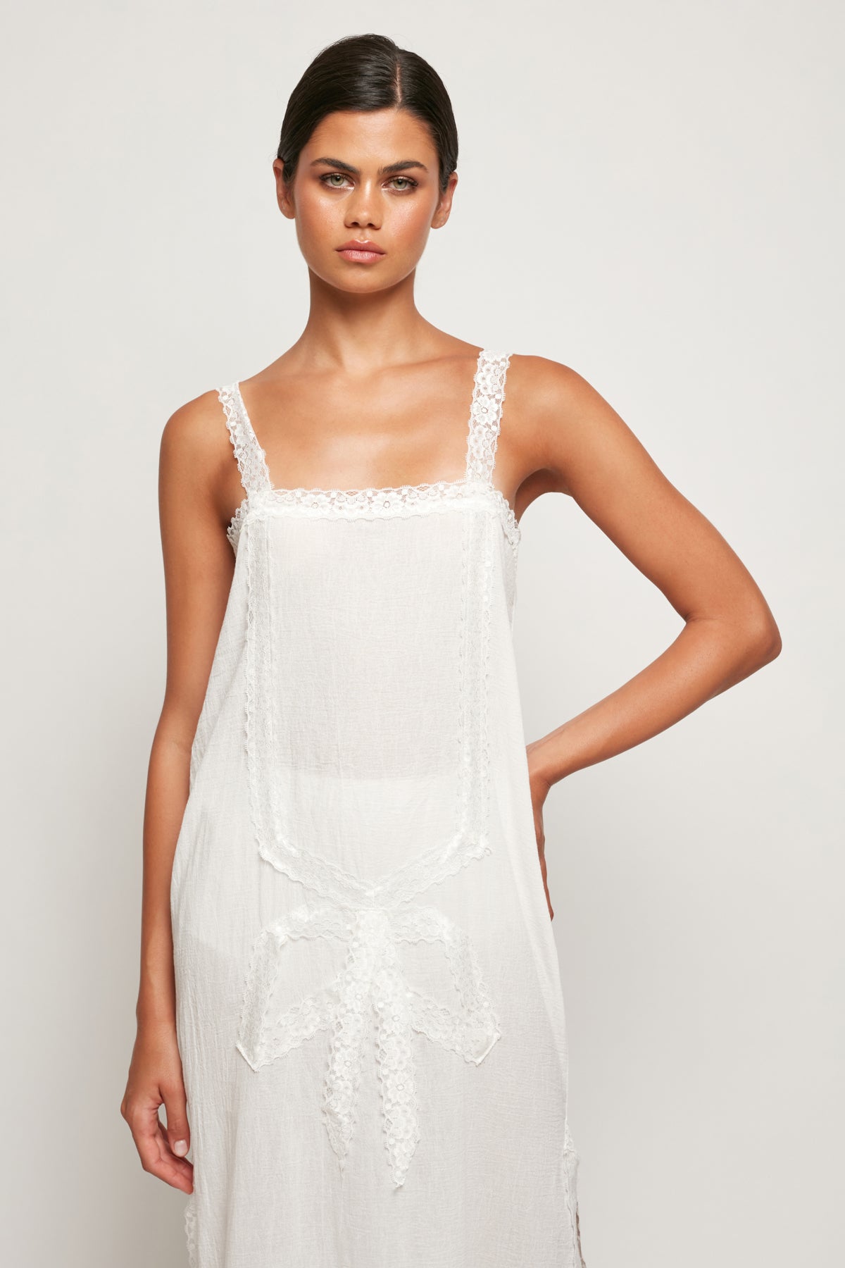Sheer Lace Trim Midi – S/W/F Boutique - International